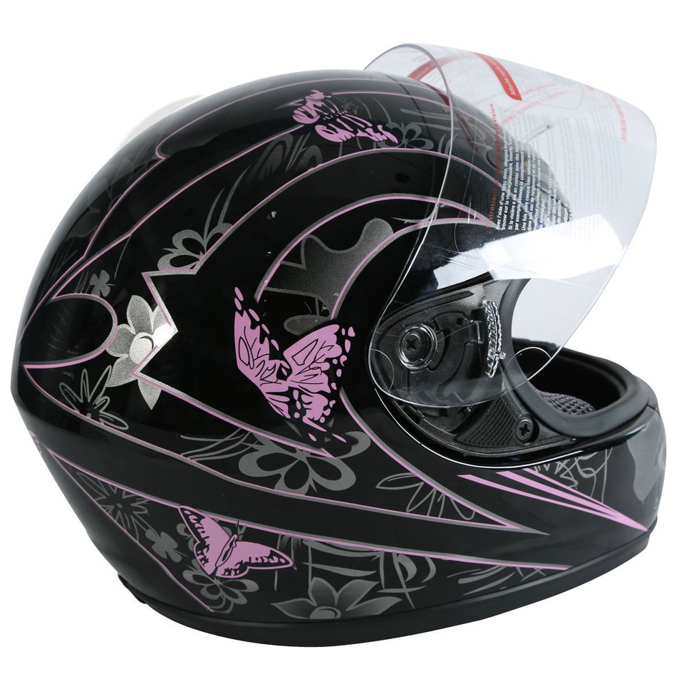 DOT ADULT Butterfly Motorcycle Street Full Face Helmet Size S M L XL ...