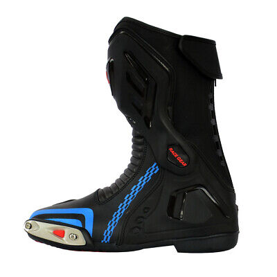 REAL LEATHER HIGH TECH MENS LONG MOTORBIKE MOTORCYCLE RACING SPORTS ...