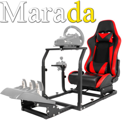 Marada Racing Sim Cockpit with Seat Fit Logitech G29 G920 G923 Steering ...