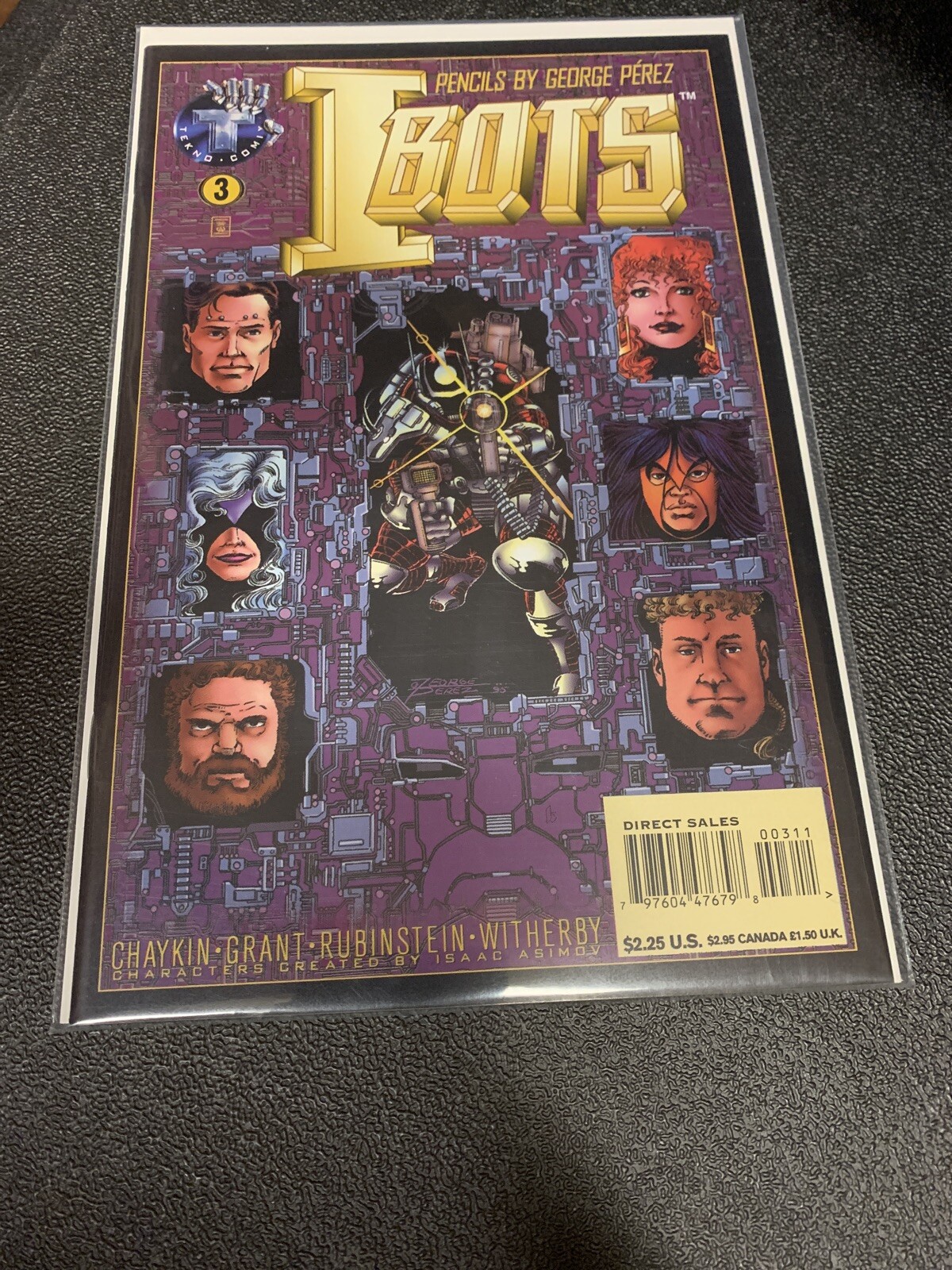 Ibots Comics Lot of 3 #3, 4, 5 Isaac Asimov. George Perez. Tekno Comix ...