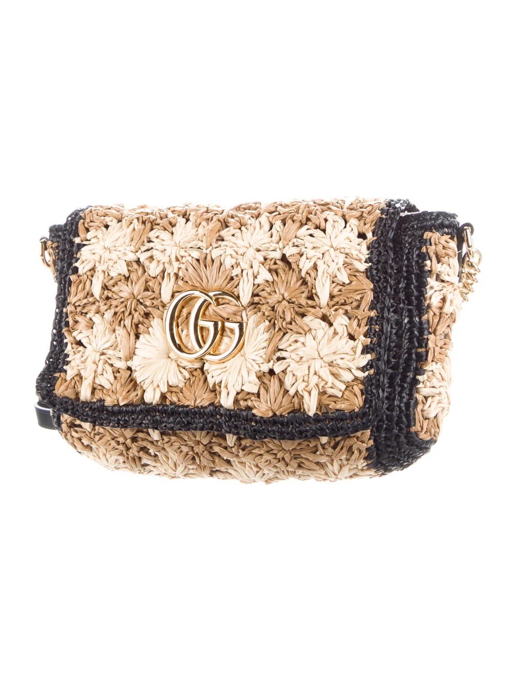 Gucci GG Small Marmont Raffia Chain Shoulder Bag *New… - Gem