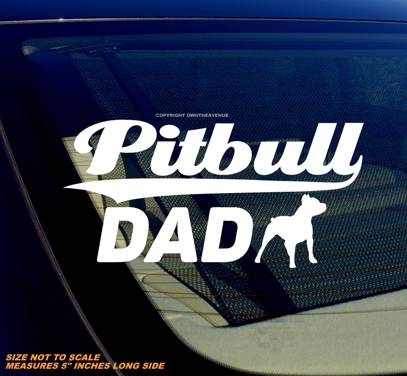 Pitbull Dad Car Truck Window Bumper Laptop Vinyl Sticker Decal 5 ...