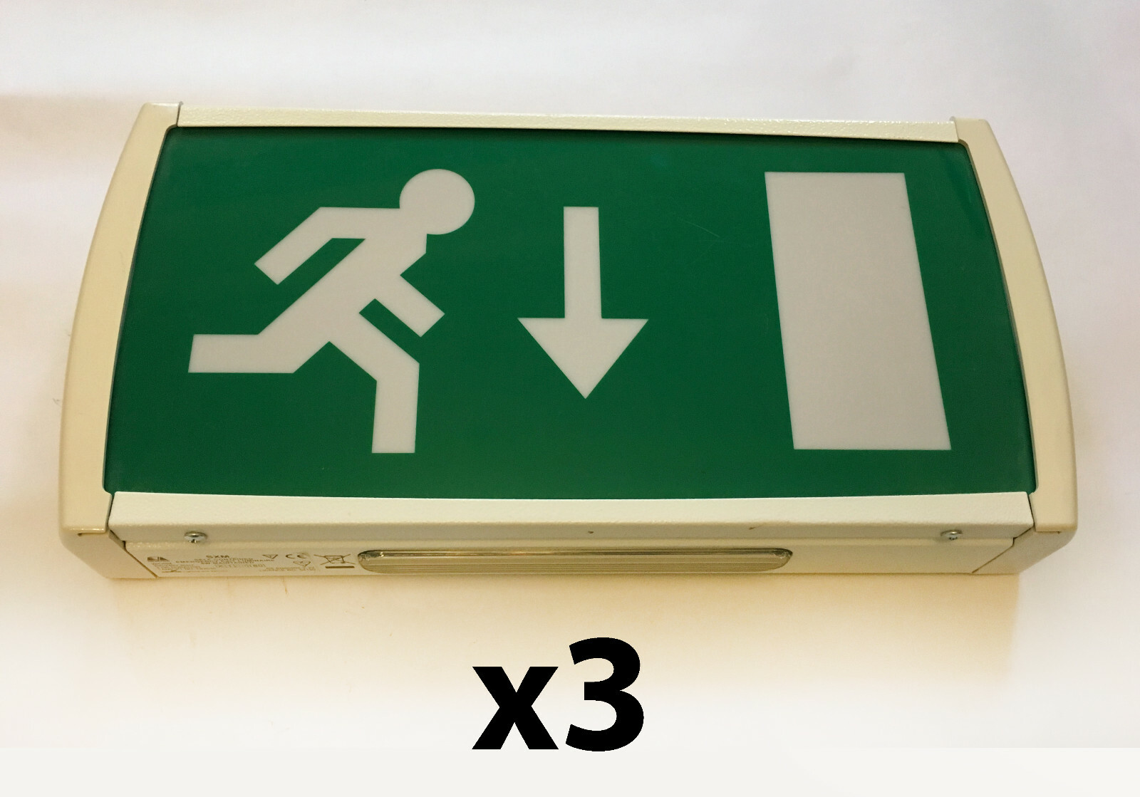 Menvier SXM T5 Fluorescent Emergency Exit Sign 3h Maintained Down Arrow ...