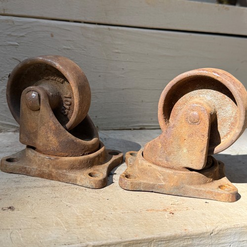 Bond 1018 3M Tobacco Dolly Set of 4 Steel Swivel Wheels Vintage ...