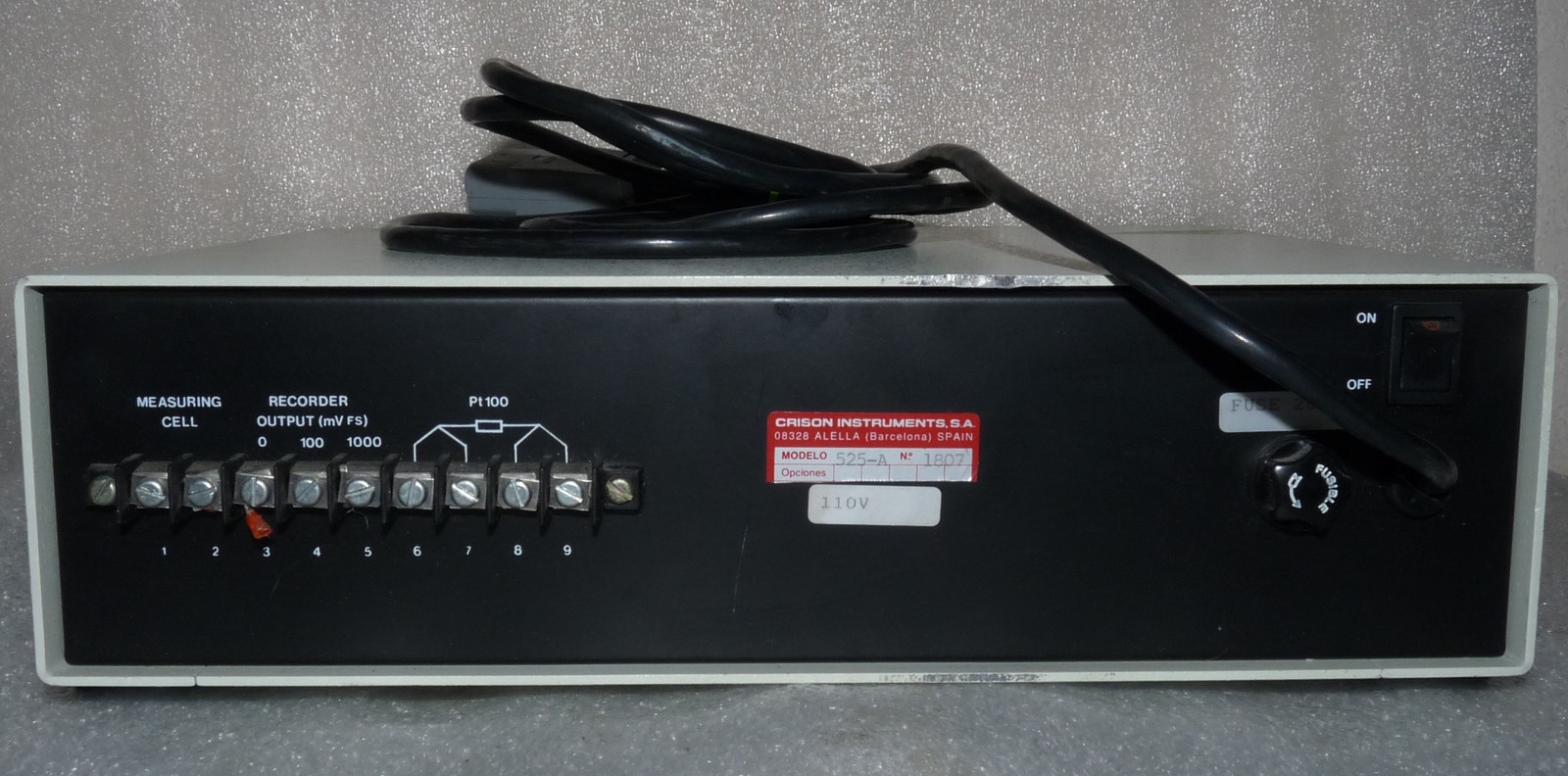 CRISON INSTRUMENTS S.A. MODEL 525-A CONDUCTIVITY METER 110V TEMPERATURE ...