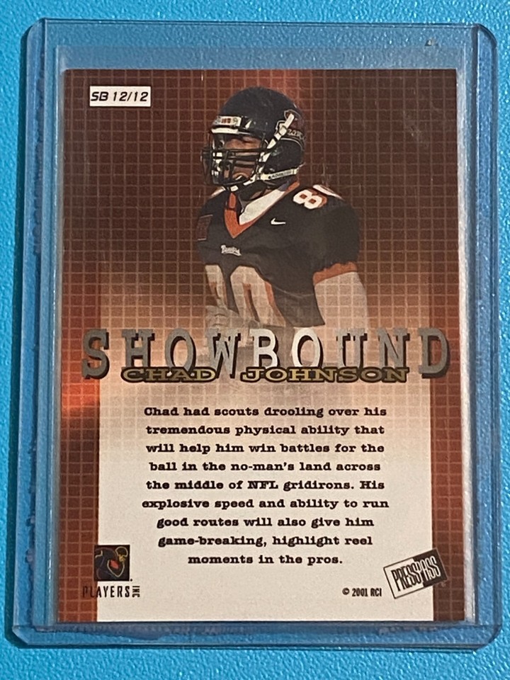 🏈 2001 Press Pass Football Showbound Insert Rookie Card #SB12 Chad ...