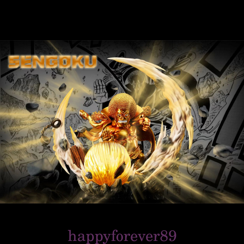 A+ Studio One Piece Gold Sengoku Resin Model In Stock 26cm Led Light ...