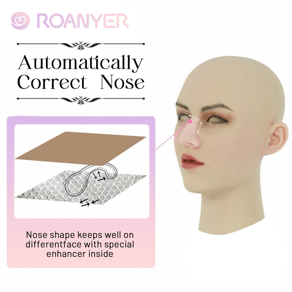 Roanyer Used Beautiful Silicone Realistic Female Mask May for ...