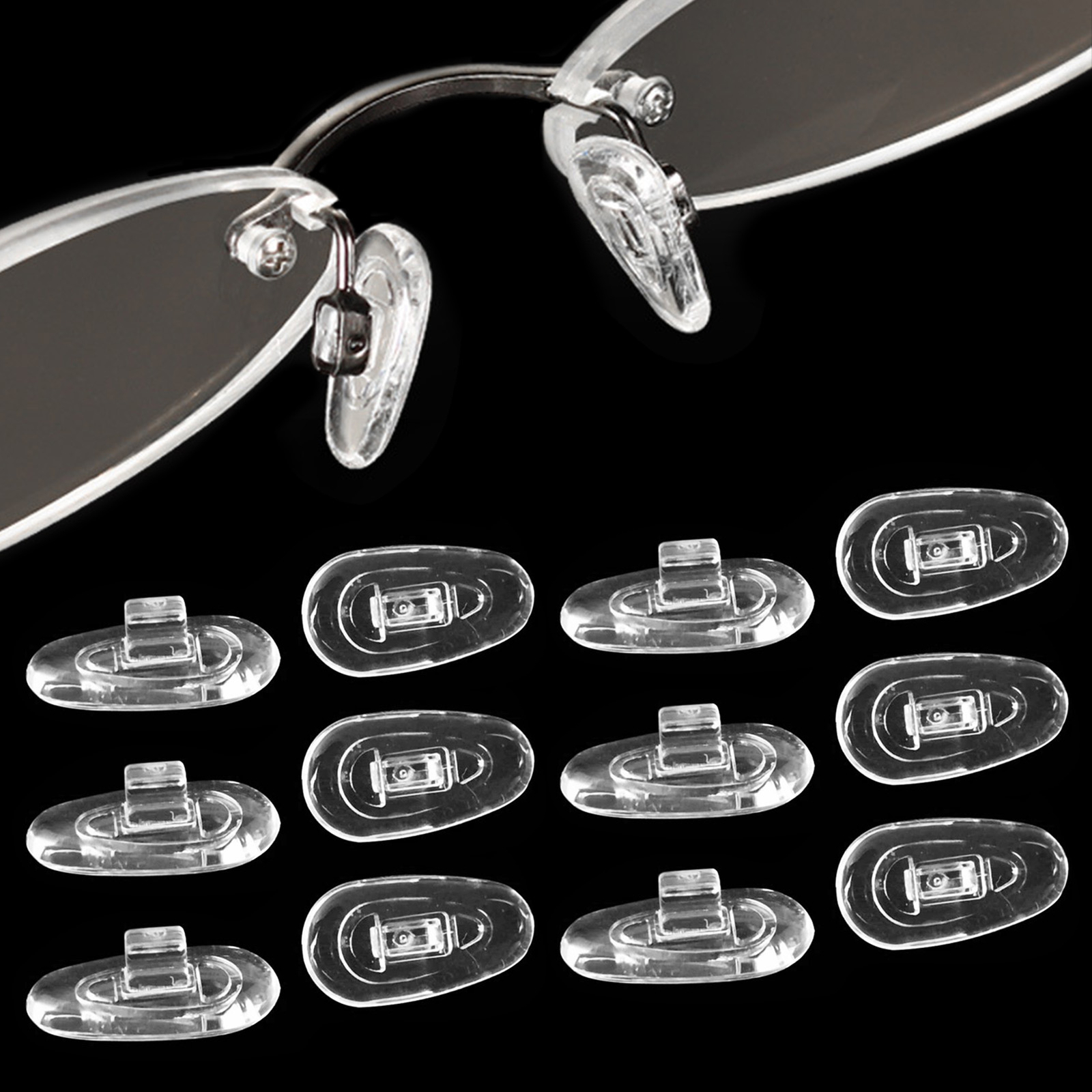 6pairs Eyeglass Nose Pad Soft Silicone Non Slip Eyewear For Glasses ...