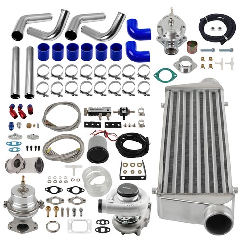 T3 T4 T04E Universal Turbo Stage III+Wastegate+Turbo Intercooler+piping ...