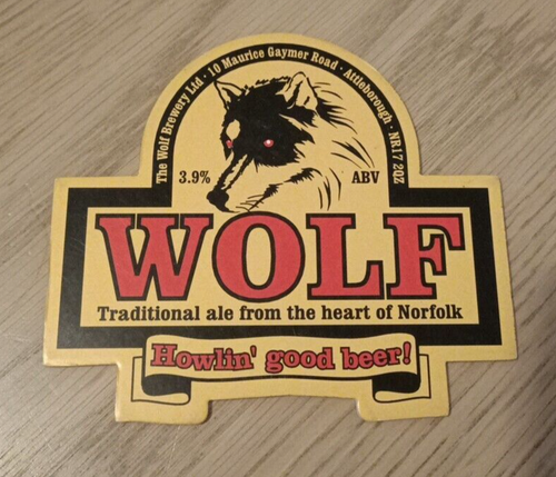 WOLF BREWERY (PRE 2013) - HOWLIN WOLF - Real Ale Pump Clip Front. Home ...
