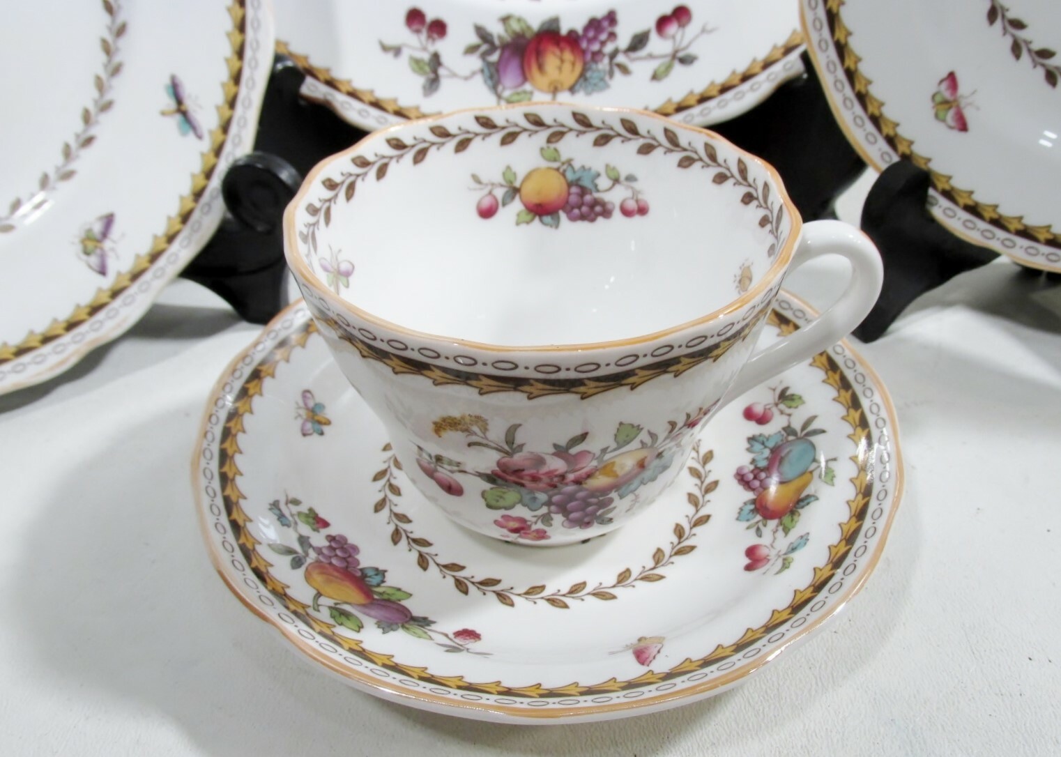 Vtg Spode China England Y5194 Rockingham 5 Piece Place Setting | eBay