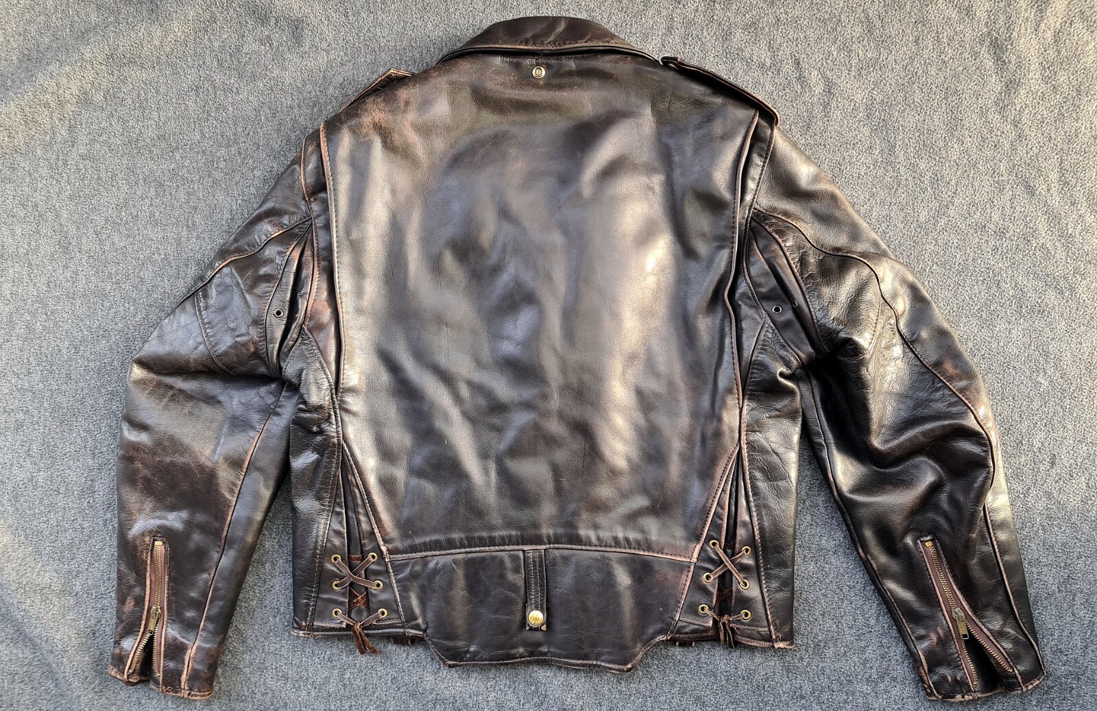 Schott Perfecto Motorcycle Leather Jacket Brown 115 S… - Gem
