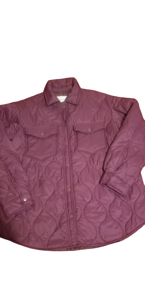Bagatelle Collection Mens Plum Quilted Jacket Sz/M Upper Pockets Lined ...