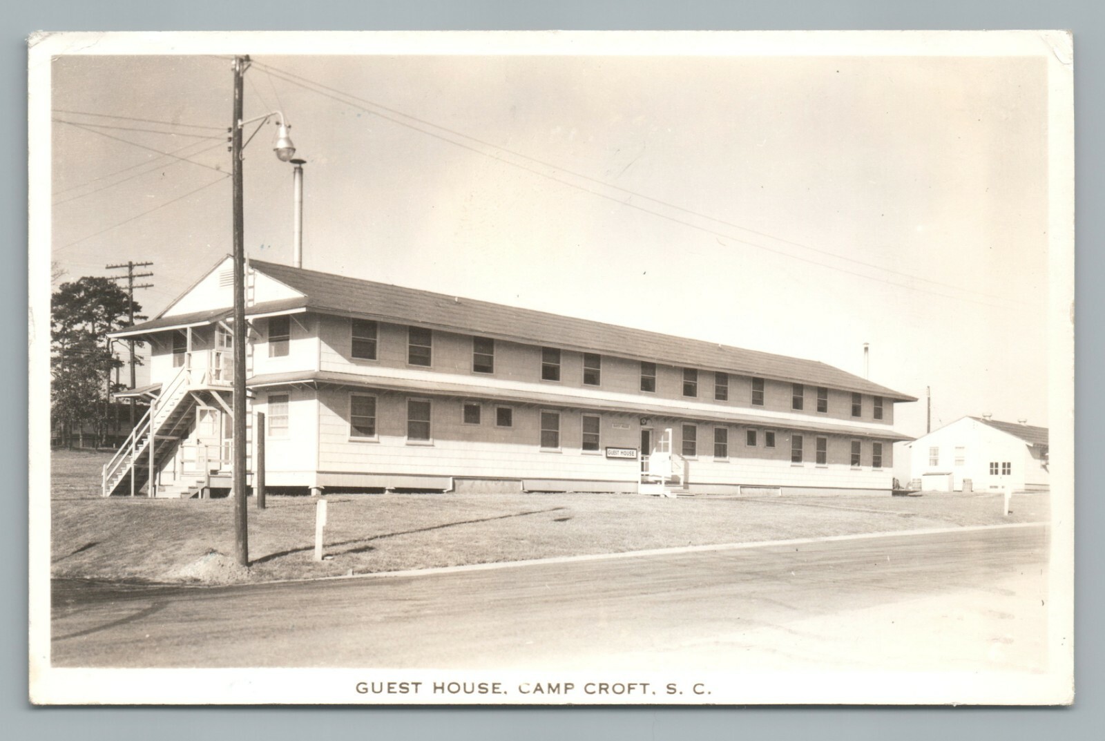 Guest House CAMP CROFT South Carolina RPPC Vintage Army WWII Photo 1943 ...