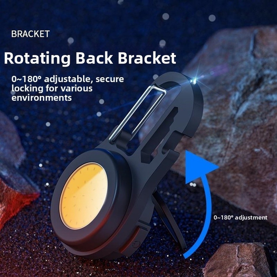 Pocket Size Rechargeable Keychain Light COB LED 100 Meter Beam And ...