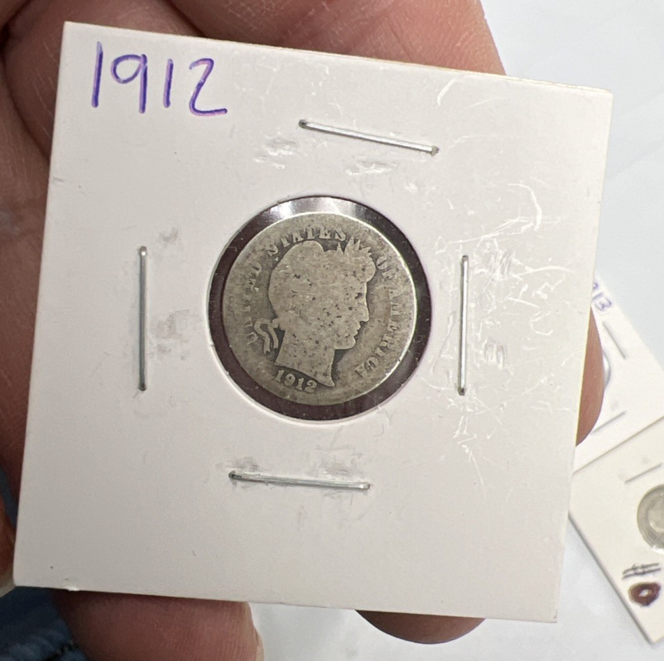 Barber Dimes 1911 12 13 14 Lot of 4 Dimes Coins Silver | eBay