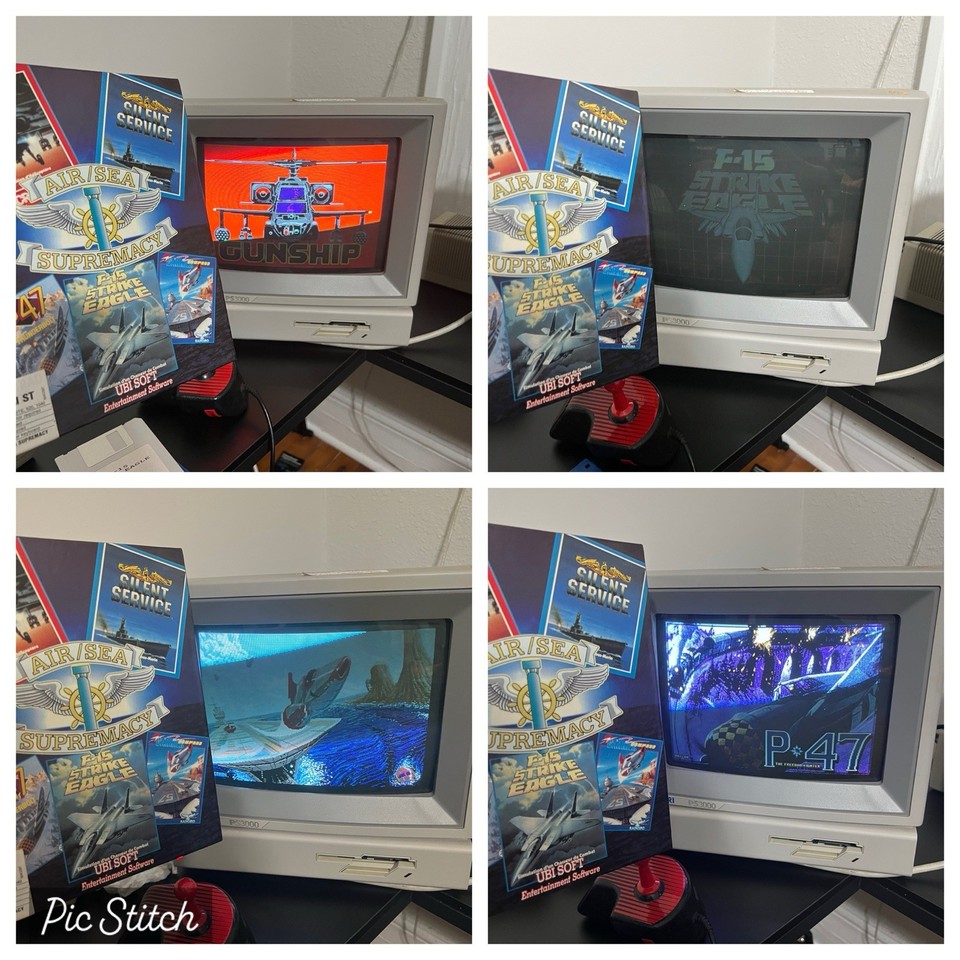 Air/Sea Supremacy Atari ST Ubisoft 5 Games Comp Tested Complete F15 P47 ...