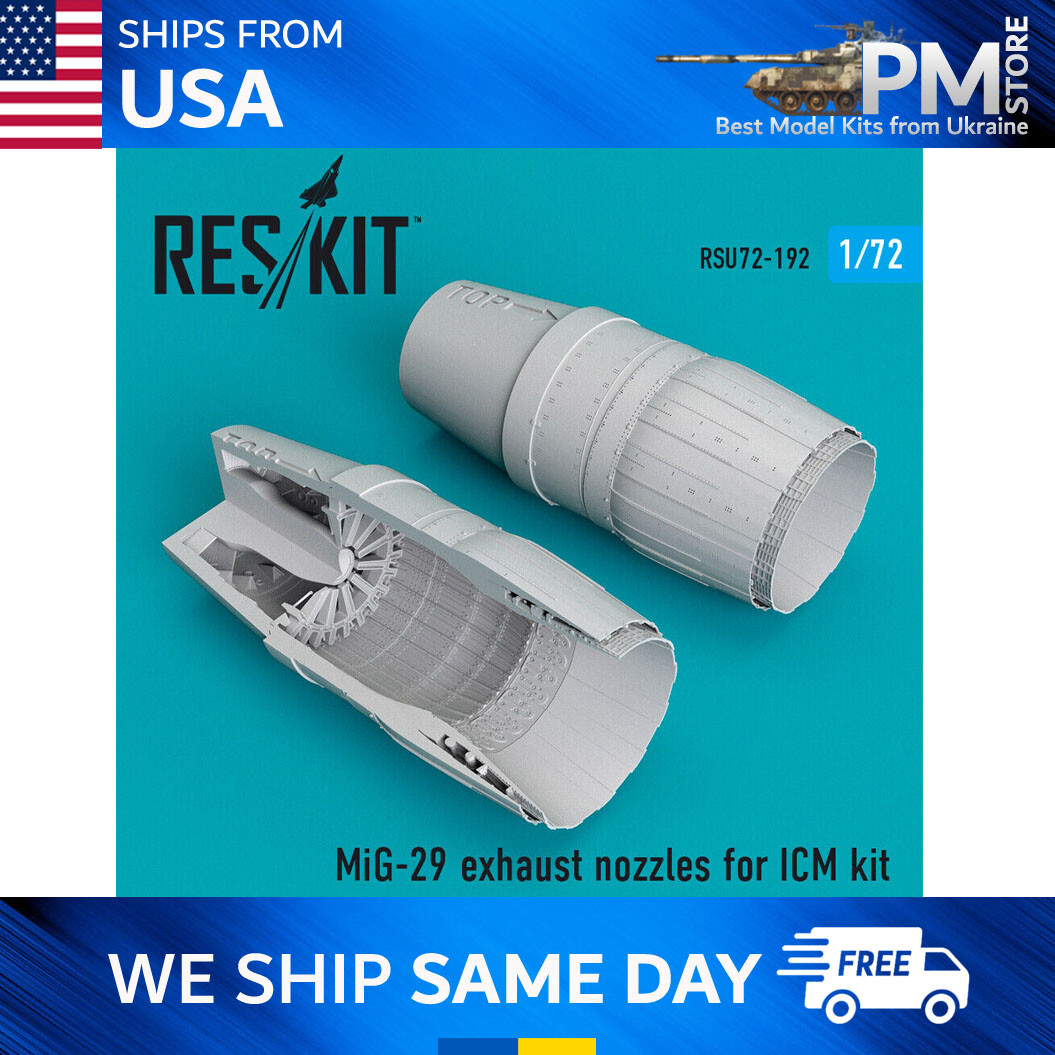 Reskit RSU72-0192 - MiG-29 exhaust nozzles ICM Kit (1/72), scale model ...