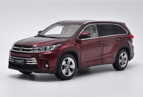 1/18 Scale Toyota Highlander 2018 Red Diecast Car Model Toy Collection ...