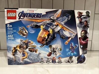 LEGO 76144 Marvel Super Heroes AVENGERS HULK HELICOPTER RESCUE *RETIRED ...