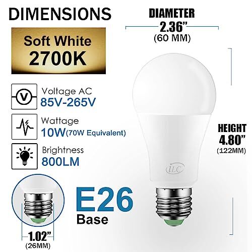 Color Changing Led Light Bulbs 70w Equivalent 2700k Warm White A19 E26 ...