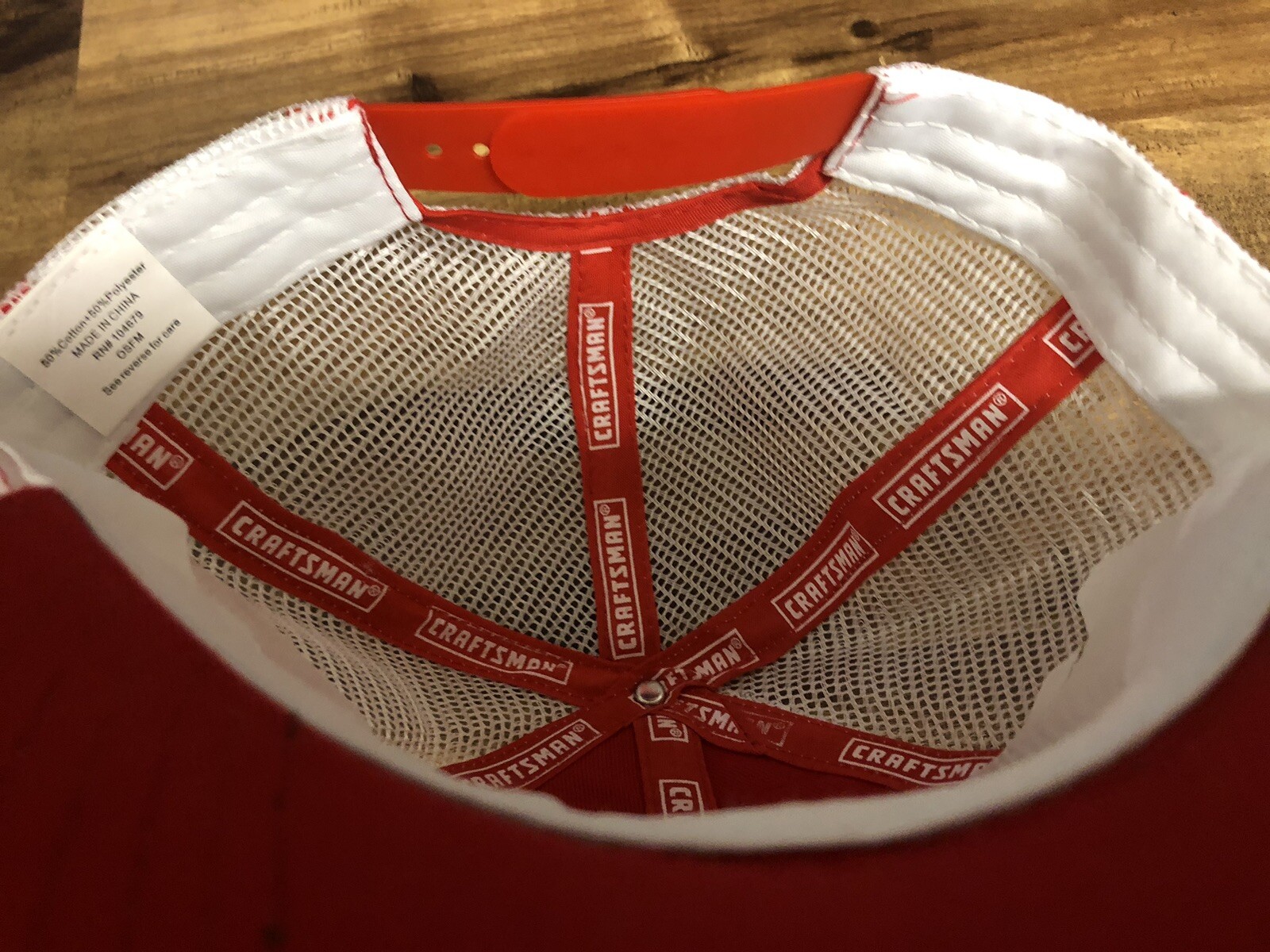 Craftsman ACE Hardware Hat Cap Red White Embroidered Trucker Mesh Snap ...