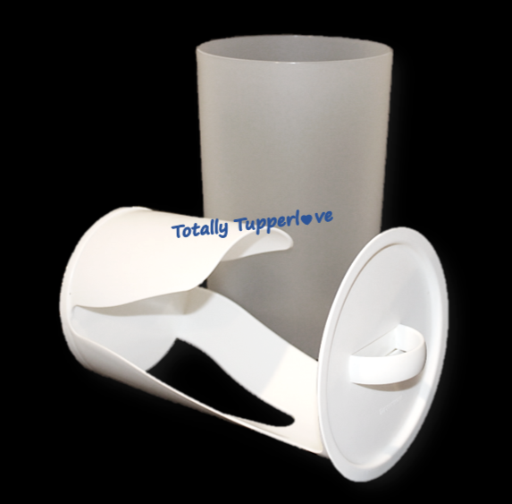 Tupperware Keeper Bagel Stor Round Canister for Pastry Storage White ...