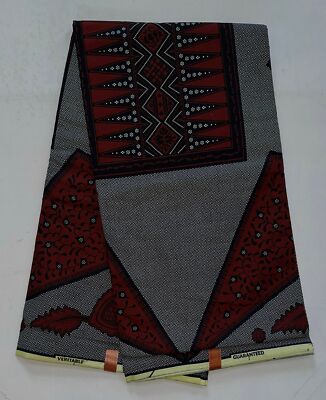 African Print Fabric/ Ankara - Navy, Brown 'Soweto', YARD or WHOLESALE ...