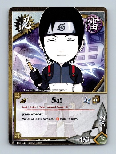 Naruto CCG - CHIBI - Sai 1183 - PROMO 1st Ed Tournament Pack 3 | eBay