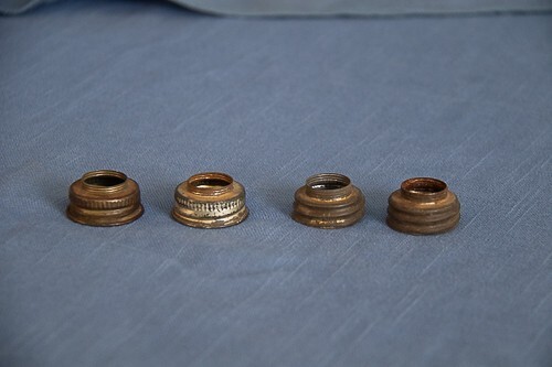 Four Vintage Replacement Collar for Miniature Kerosene Lamp 5/8" Thread ...