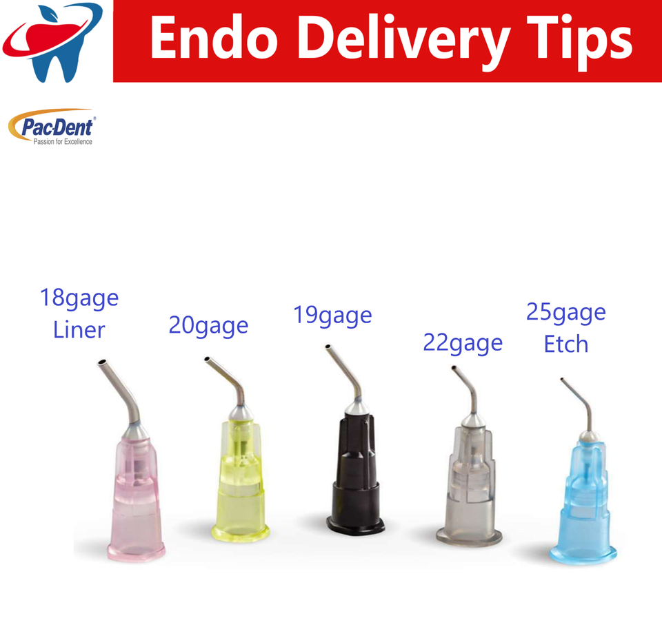 Dental Infusor Applicator Tips Pre-Bent Brush, Endo 19Ga, Intra -Oral ...