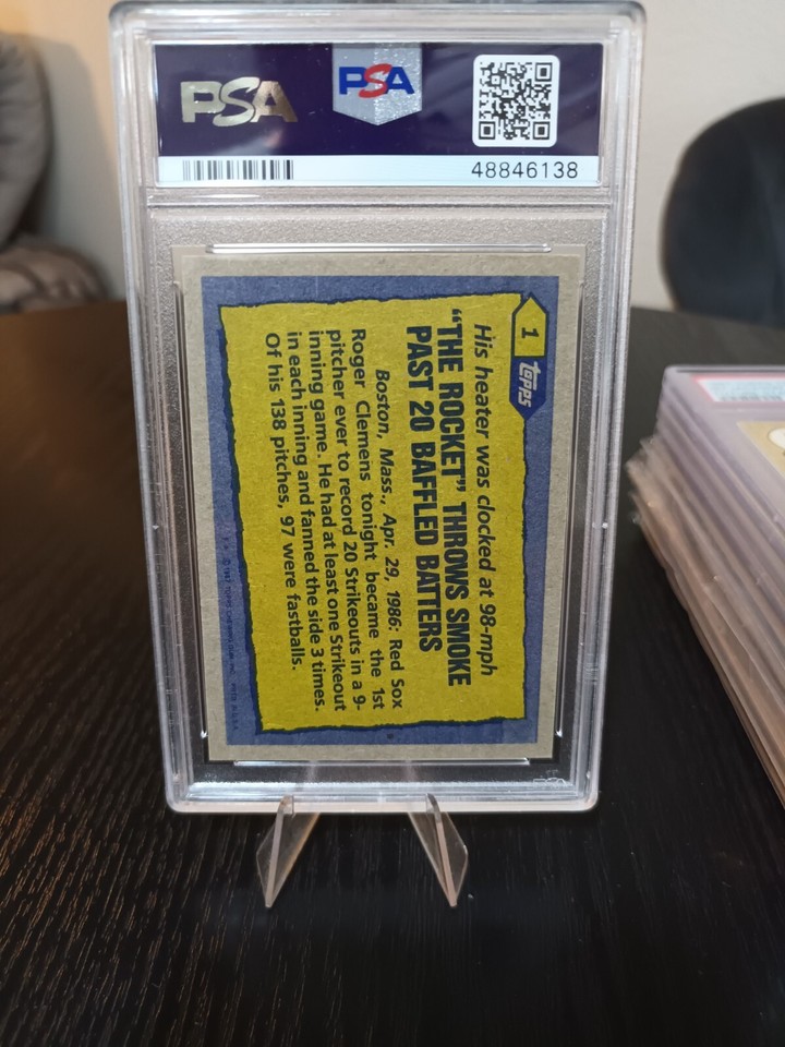 1987 TOPPS ROGER CLEMENS #1 '86 RECORD BREAKER THE ROCKET PSA 10 GEM MINT !! | eBay