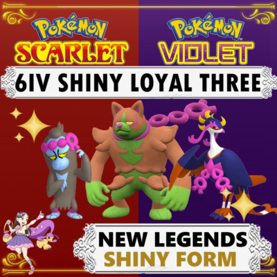 POKEMON SCARLET VIOLET 6IV SHINY LOYAL THREE FEZANDIPITI MUNKIFORI ...