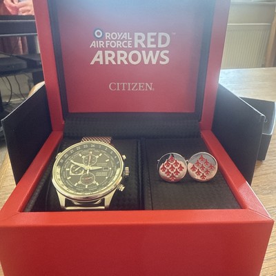 Citizen Men's Eco-Drive Red Arrows Watch Set CA0080-71E with Cufflinks ...