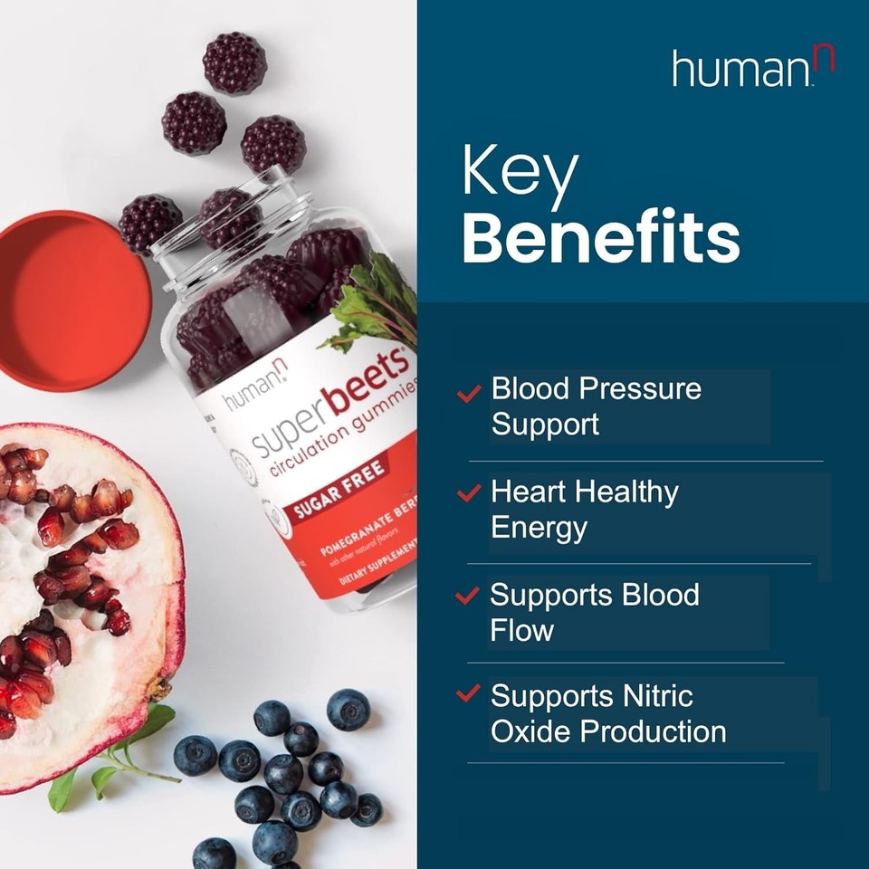 humanN SuperBeets Heart Gummies - Beet Gummies with Heart-Healthy ...