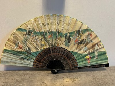 Antique Souvenir Hand Fan, 1900s Japanese Hand Painted | eBay