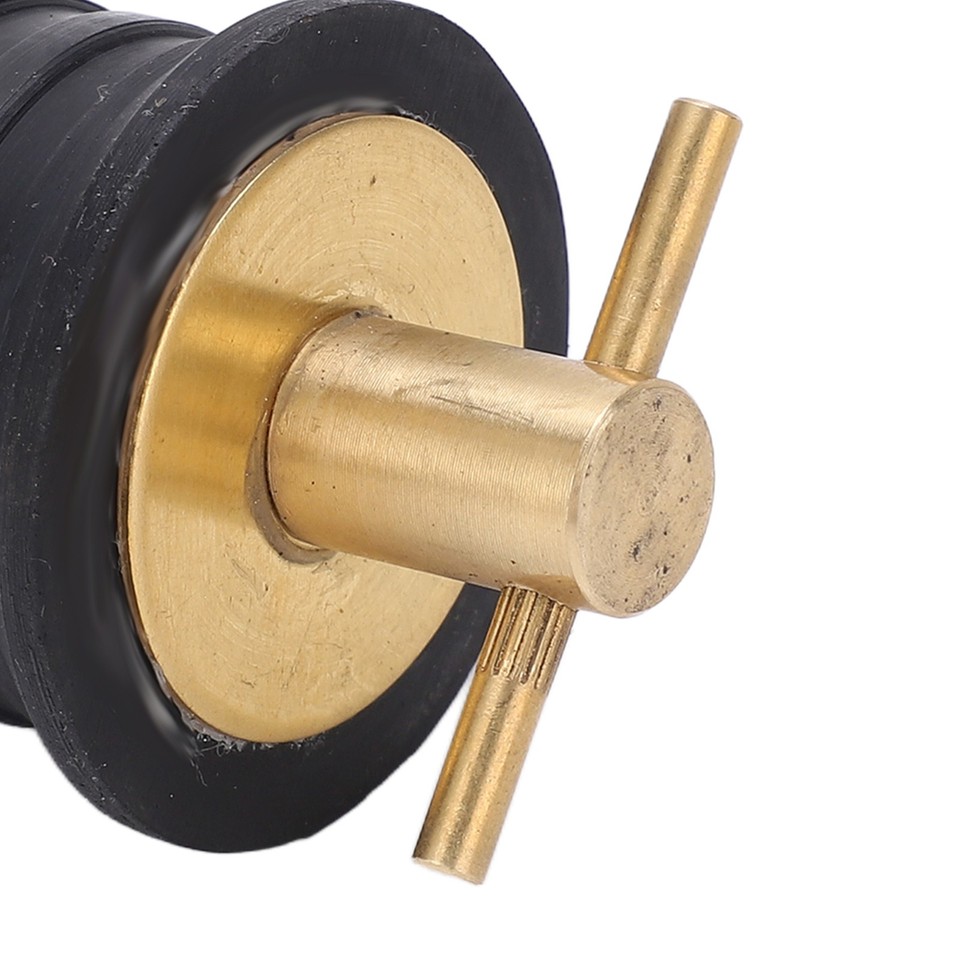丨32mm Brass T Handle Drain Plug With Rubber Seal Rust Resistance Marine ...