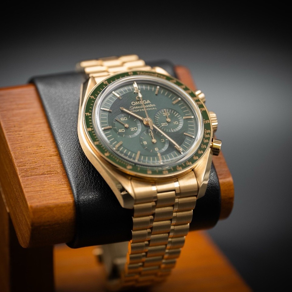 OMEGA Speedmaster Green Men's Watch 310.60.42.50.10.001 Moonshine Gold ...