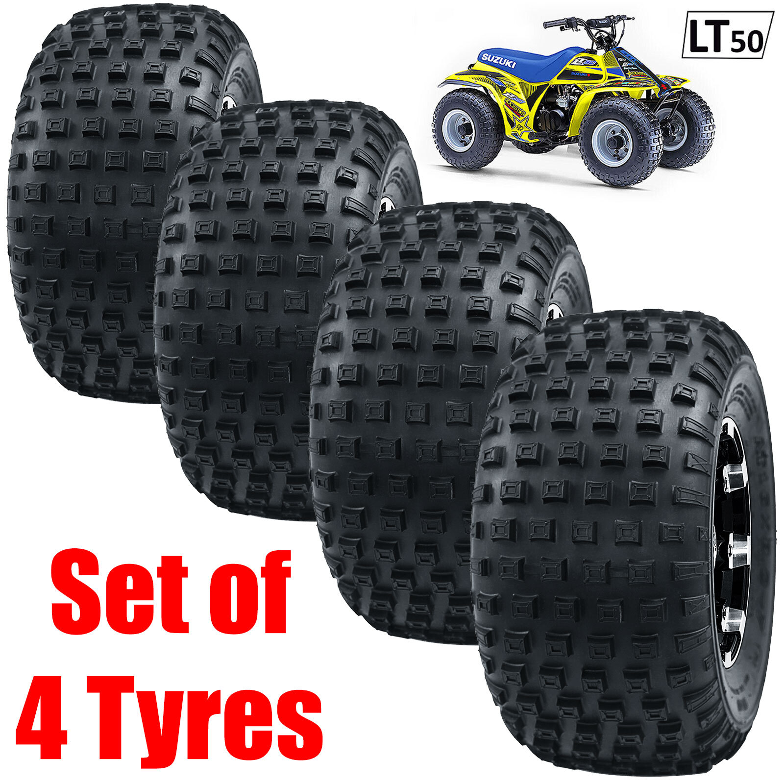Set of 4 Kings 145/70-6 KT109 E-Marked Tyres for Suzuki LT50 Childrens ...