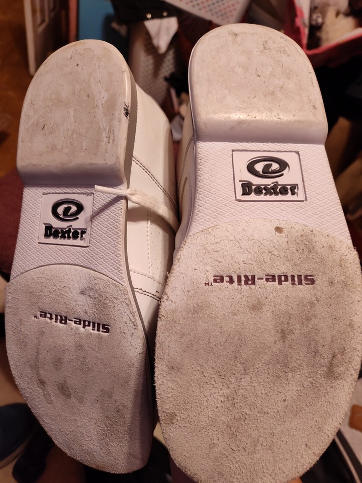 Dexter Slide-Rite Red & White Size 8.5M Bowling Shoes Team TB738-9 Gently Used | eBay