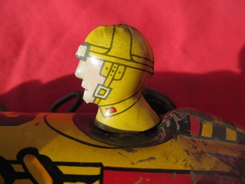 Louis Marx MAR Tin Wind Up Toy Midget Racing Race Racer Car Driver HEAD ...