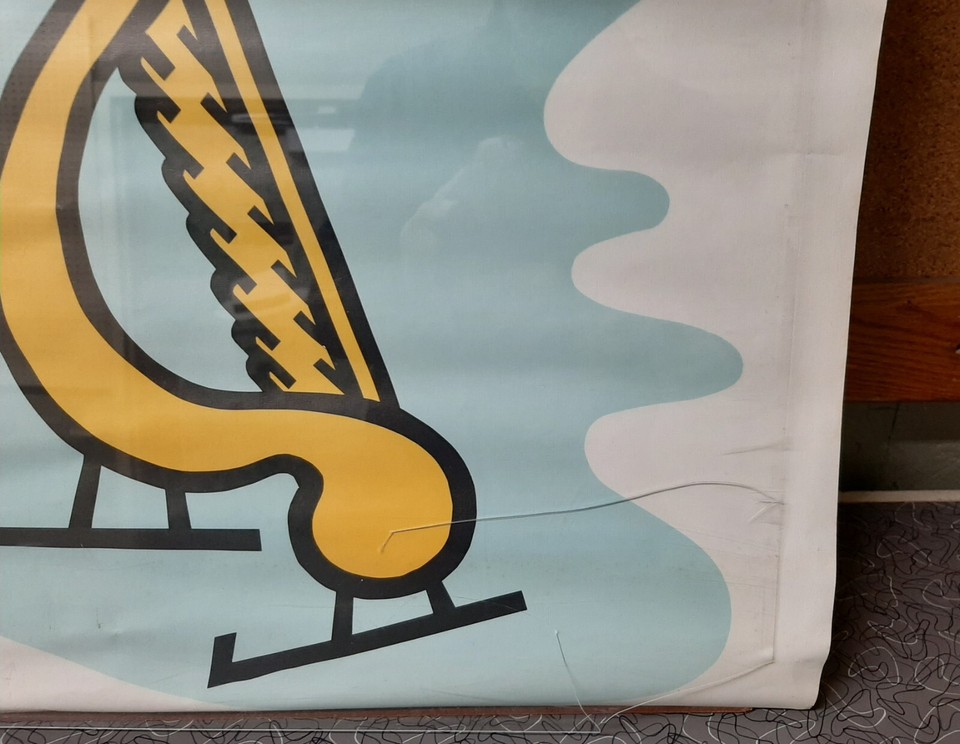 BUFFALO SABRES VINTAGE LARGE SAMMY SABRE POSTER WITH ORIGINAL PACKAGE ...