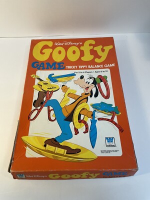 Vintage Walt Disney Goofy game tricky tippy balance game A4 | eBay