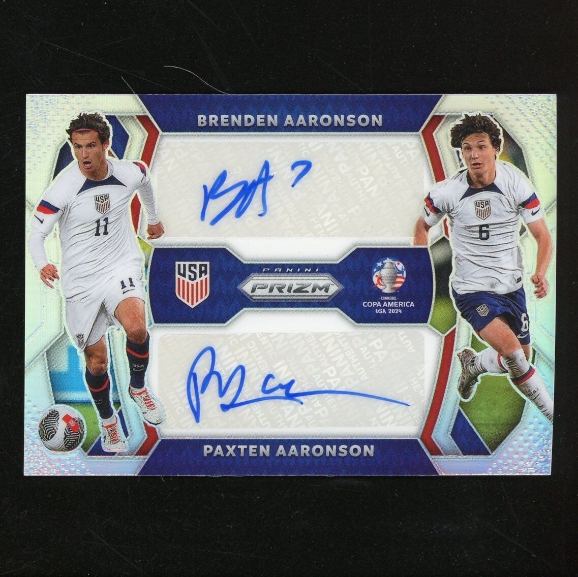 Brenden Aaronson / Paxten Aaronson 2024 Prizm Copa America #DS-BP Dual ...