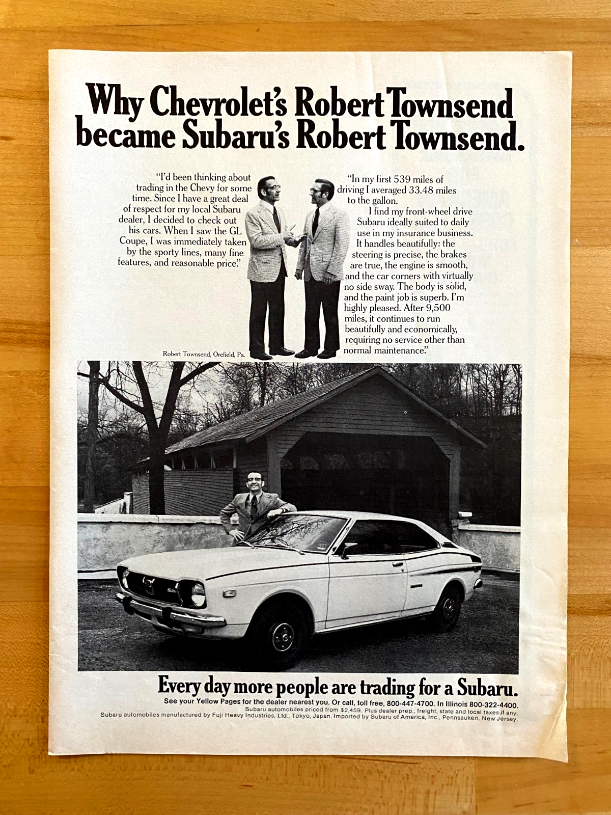 1973 Print Ad Subaru GL Coupe | eBay