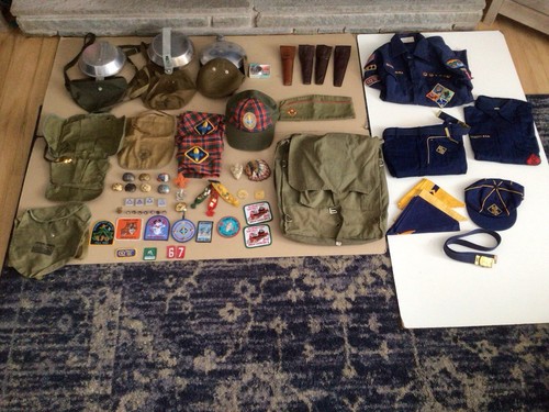 Vtg Mixed Lot Boys Cub Scouts Patches Uniform Pins Handkerchiefs ...