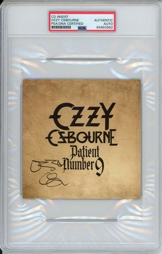 Ozzy Osbourne Patient Number 9 SIGNED Album Art Card PSA DNA COA ...