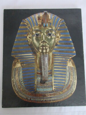 The Golden Mask of Tut Ankh Amoun on heavy pressed wood - vintage | eBay UK