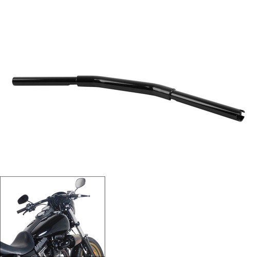 Gloss Black 1.25" Zero Handlebar Bar Fit For Harley Heritage Softail ...